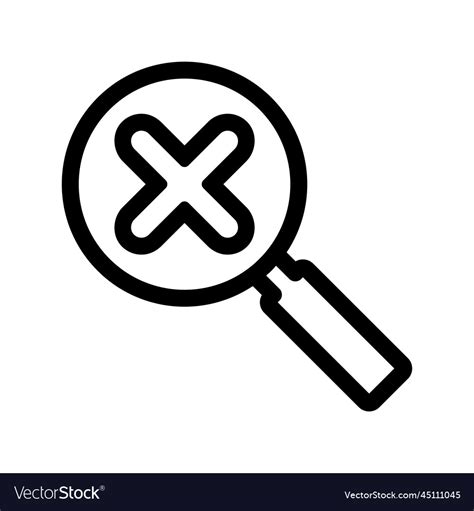 Wrong Analysis Icon Royalty Free Vector Image Vectorstock