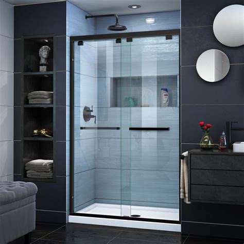 Dreamline Encore 48 In X 76 In Frameless Sliding Shower Door In Satin