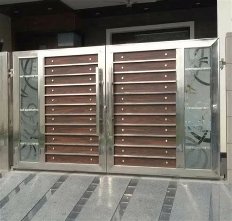 Modern Stainless Steel Main Entrance Gate For Home 10x6 Feet At Rs