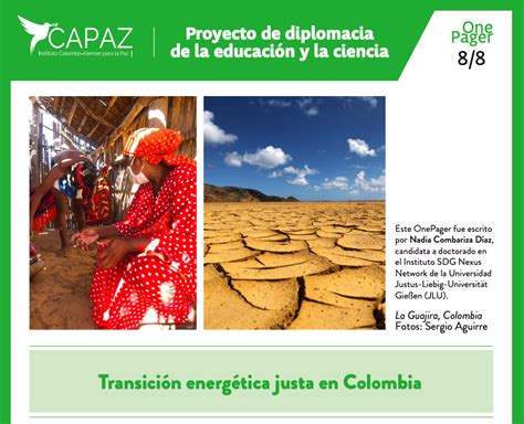 Onepager 8 Fair Energy Transition In Colombia Capaz