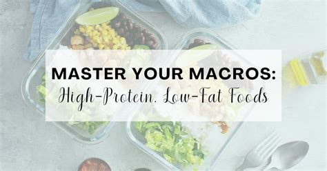 38 High Protein Low Fat Foods Master Your Macros Pdf