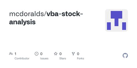 github mcdoralds vba stock analysis