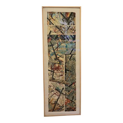 1990s Large William Gatewood Panel Print Framed Chairish