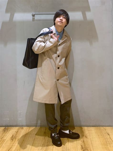 Global Work イオンモールむさし村山いしかわさんのステンカラーコートを使ったコーディネート Zozotown