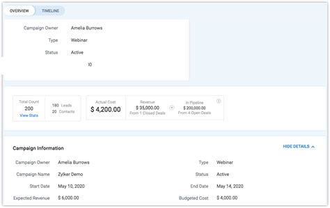 Creating Campaigns Online Help Zoho Crm