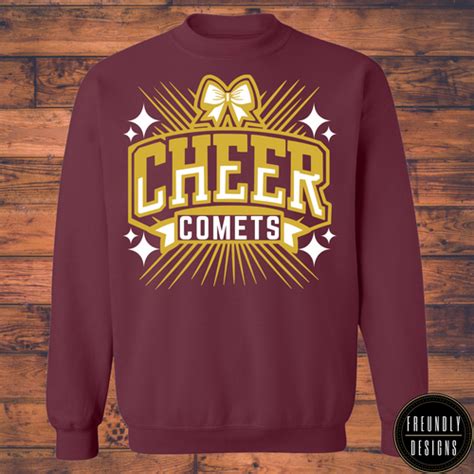 Youth Comets Cheer Burst Freundly Designs