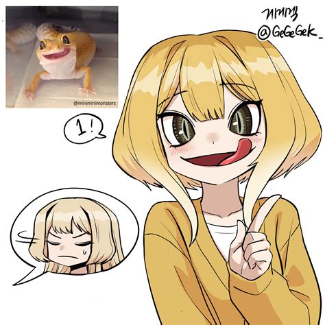 Nmrz Gegegek Miniminimonsters Lizard Girl Eats Noodles With