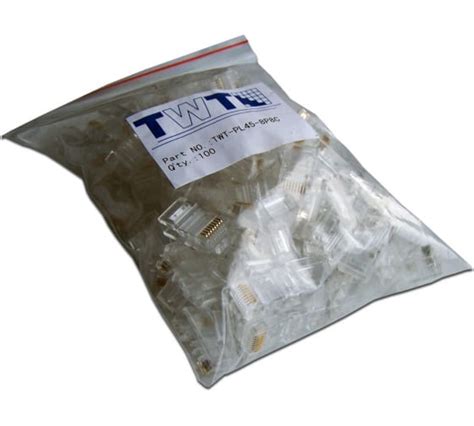 Коннектор RJ-45 TWT 8P8C UTP категория 5e, универсальный, 100 шт. в ...