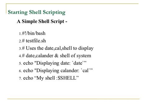 Shell Scripting