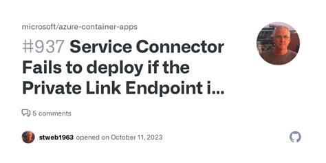 service connector fails to deploy if the private link endpoint is in a dedicated vnet subnet