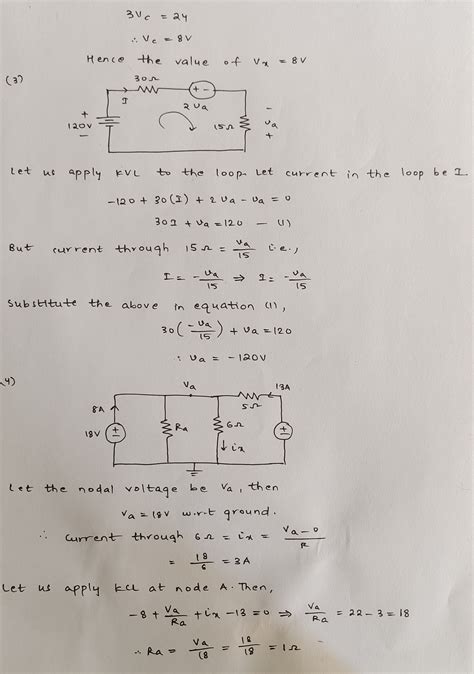[solved] 1 find vr2 and vx 2 fix ix 1a find vx 3 find va 4 the