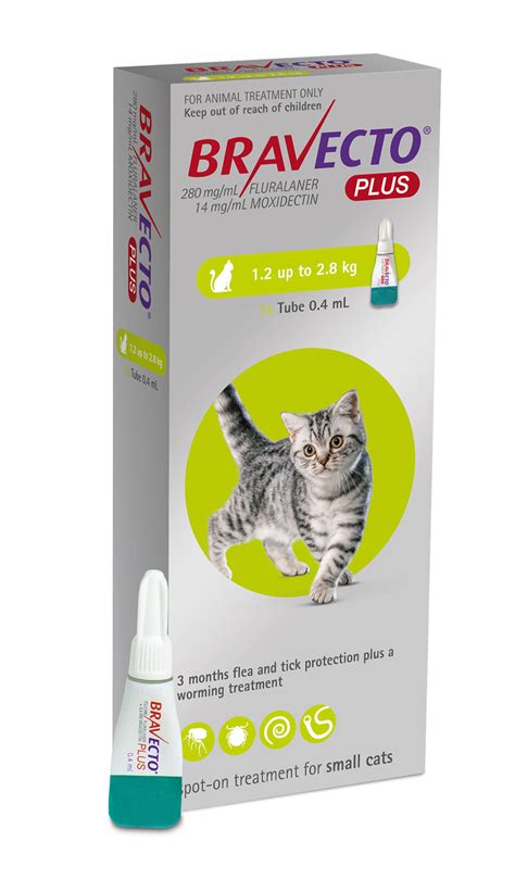 Bravecto Plus For Cats Flea Tick And Worm Treatment
