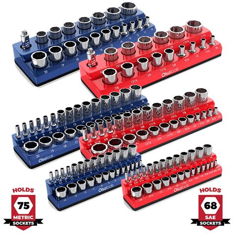 2 Row Magnetic Socket Holder 1 Top Rated Socket Organizer Olsa