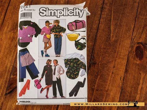 Outfit Tie Gym Bag And Bicycle Bag Pattern 9921 By Simplicity