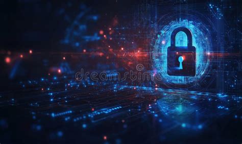 Digital Lock Symbol Representing Cybersecurity Data Protection And Digital Lock Symbol Representing Cybersecurity Data Protection And