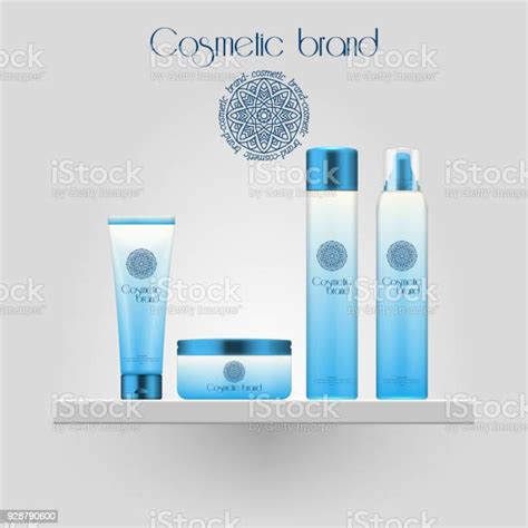 현실적인 그라데이션 색상 화장품 병의 집합입니다 3 차원 이랑 병 흰색 배경에 고립입니다 화장품 패키지입니다 3차원 형태에 대한 스톡 벡터 아트 및 기타 이미지 Istock