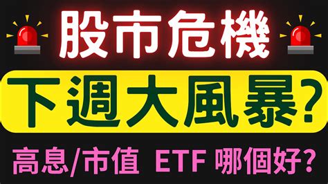 股市危機，下週大風暴 高息市值 Etf哪個好008780056美債友訊亞光佳能中信金陽明台積電金融股三大法人投資