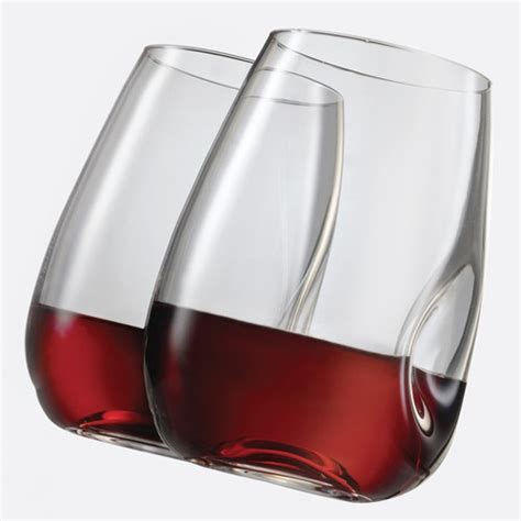 Trudeau 16 Oz Gem Stemless Wine Glasses Set Of 4