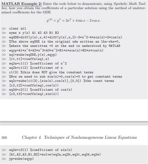 Solved Matlab Example 2 Enter The Code Below To