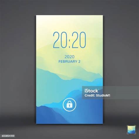 모바일 애플 리 케이 션에 대 한 현대 자물쇠 스크린입니다 모바일 배경 화면입니다 3차원 형태에 대한 스톡 벡터 아트 및 기타 이미지 3차원 형태 광고 기업 재무와