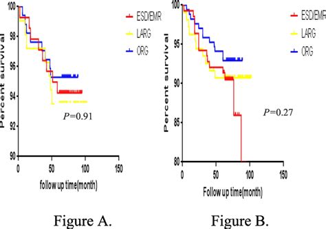A 5 Year Overall Survival Curves Of Gastric Cancer Patients In The