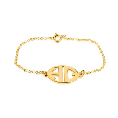 Block Letter Monogram Bracelet