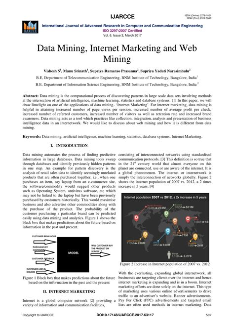 Pdf Data Mining Internet Marketing And Web Mining
