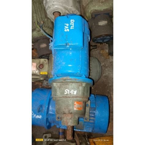 Jual Dinamo Gear Motor 1 Phase 15 Hp Rpm 1400 Rasio Gear Box 115 Di