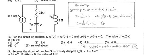 Solved RLC Second Order Circuit With Constant Input Question Chegg Com