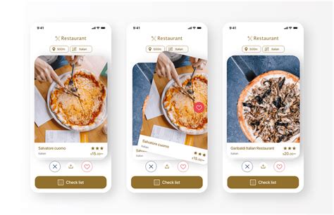 Swipe Style Restaurant Search App Behance