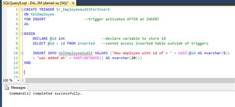 Sql Server 2012 Views And Dml For Triggers Part 5 Daniels Coding Blog