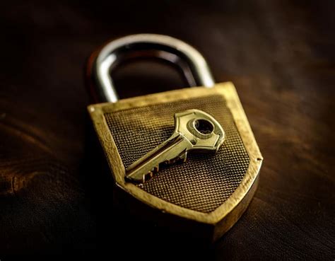 Security And Protection Featuring Symbols Like A Padlock Shield And A Key Symbolizing Safety