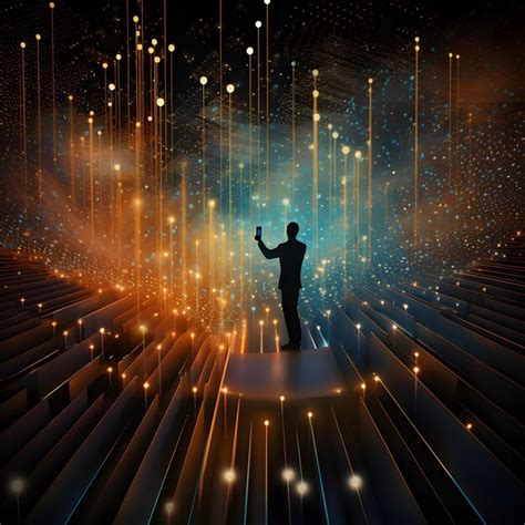 Premium Ai Image Silhouette Of A Businessman Standing On The Edge Of