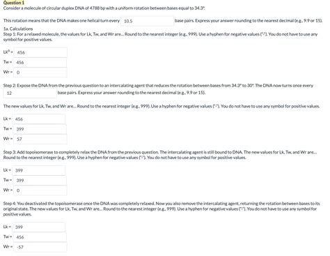 Solved Question 1consider A Molecule Of Circular Duplex Dna