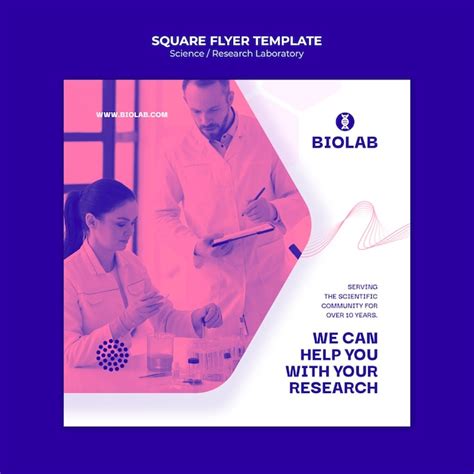 Free Psd Science And Tech Square Flyer Template