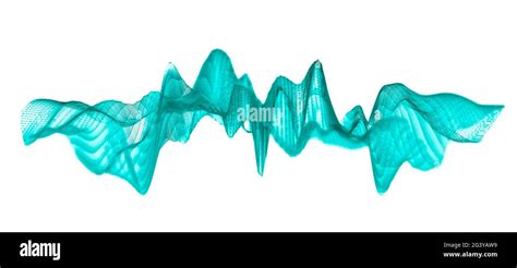 Equalizer Sound Waves Or Audio Waves Visualization As Abstract Wireframe Mesh Structure On