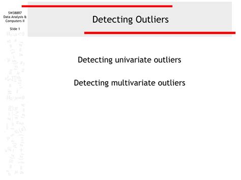 PPT Detecting Outliers PowerPoint Presentation Free Download ID