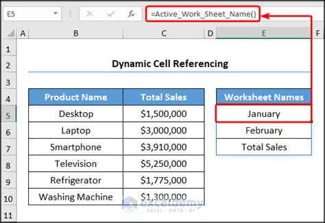 How To Reference Worksheet Name In Formula In Excel