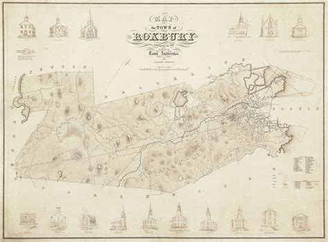 Rare Map Of Roxbury Mass Rare Antique Maps