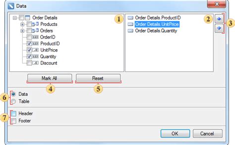 report internals creating lists drag and drop from dictionary