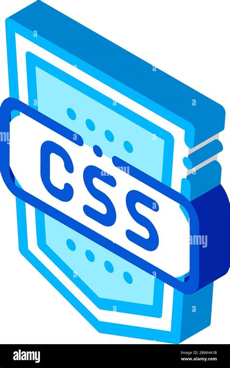 Coding Language Css System Isometric Icon Vector Illustration Stock
