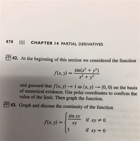 solved 878 i chapter 14 partial derivatives 42 at the