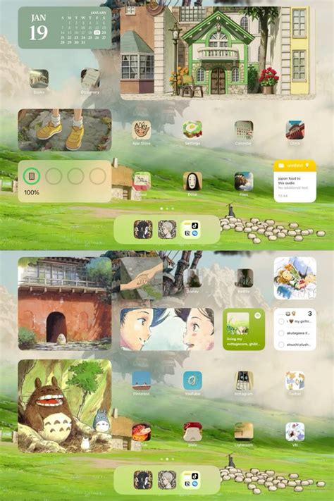 Ghibli Widgets Ipad Homescreen Layout Iphone Wallpaper Homescreen