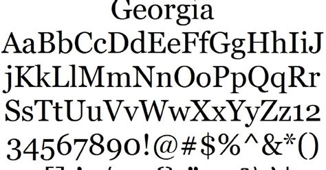 Font Alphabet Styles Georgia