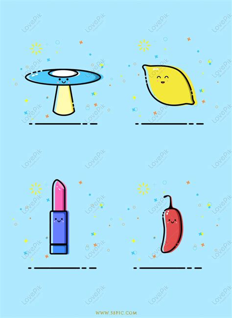 귀여운 만화 스틱 그림 트렌드 간단한 Mbe 스타일 아이콘 일러스트 Png 및 벡터 이미지 무료 다운로드 Lovepik
