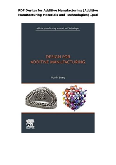 Pdf Design For Additive Manufacturing Additive Manufacturing Materials