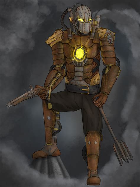 [oc] [art] My Warforged Cleric Roger Who Is A Robot Out Of Time R Dnd