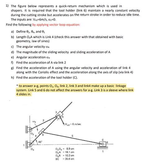 Solved The Figure Below Represents A Quick Return Chegg