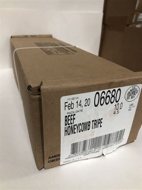 Beef Tripe 10 Lb Box Gj Curbside