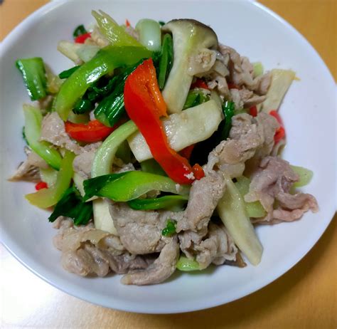 豚肉と青梗菜の中華炒め レシピ・作り方 By ミームーsきっちん 楽天レシピ
